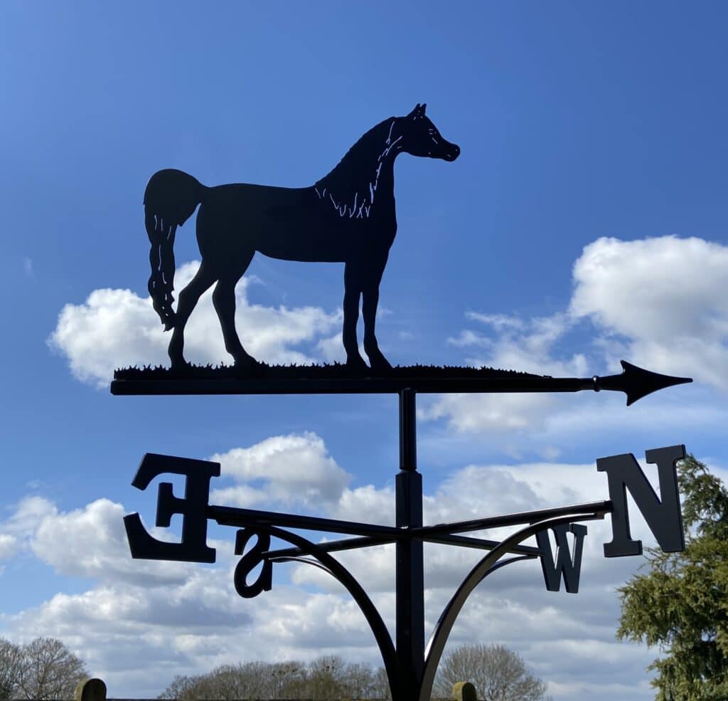 Arab Horse Weathervane - Black Forge Art - Metal Weathervanes